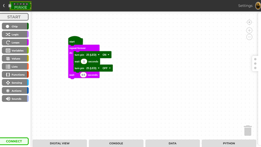 Geing Started With Raspberry Pi Pico On Piper Make Block Coding 3 Steps Instructables 6777