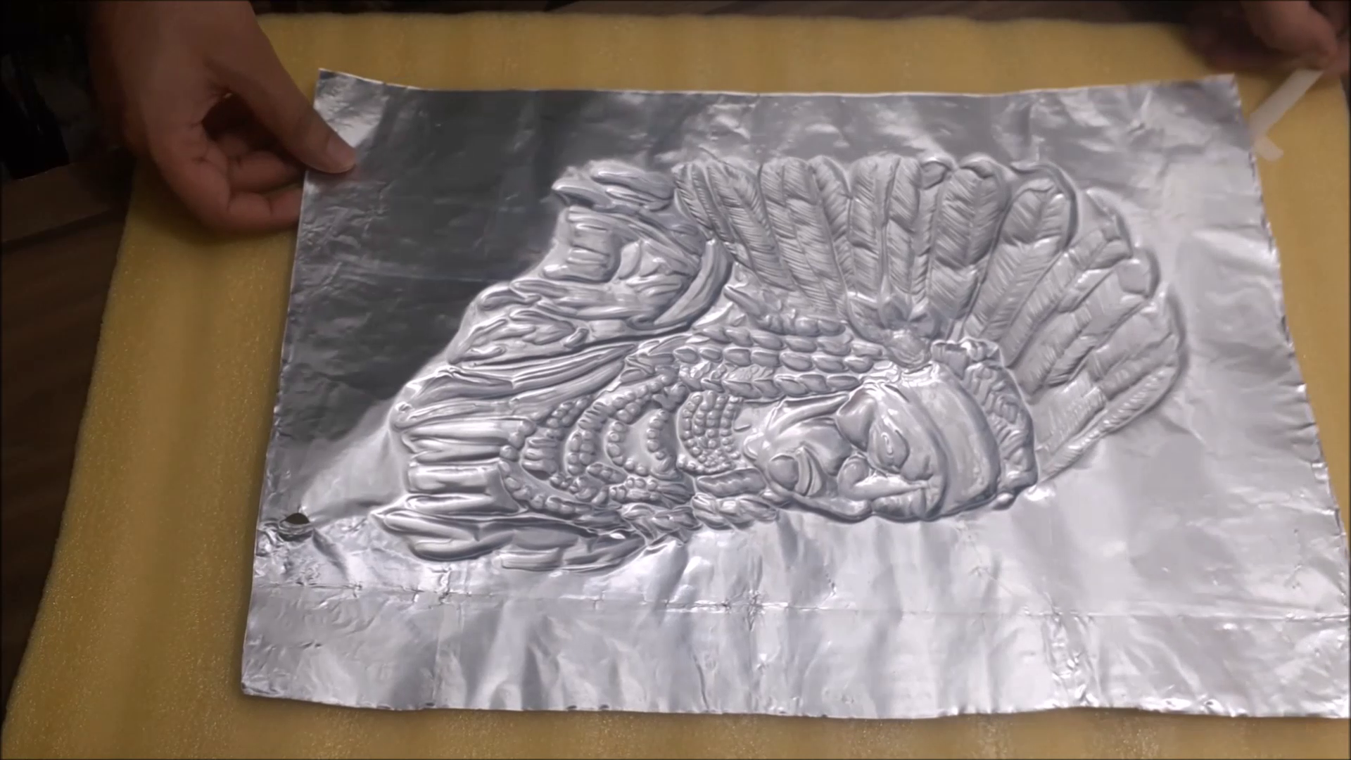 How to Make Red Indian Embossed Painting / Metal Art : 4 Steps (with ...