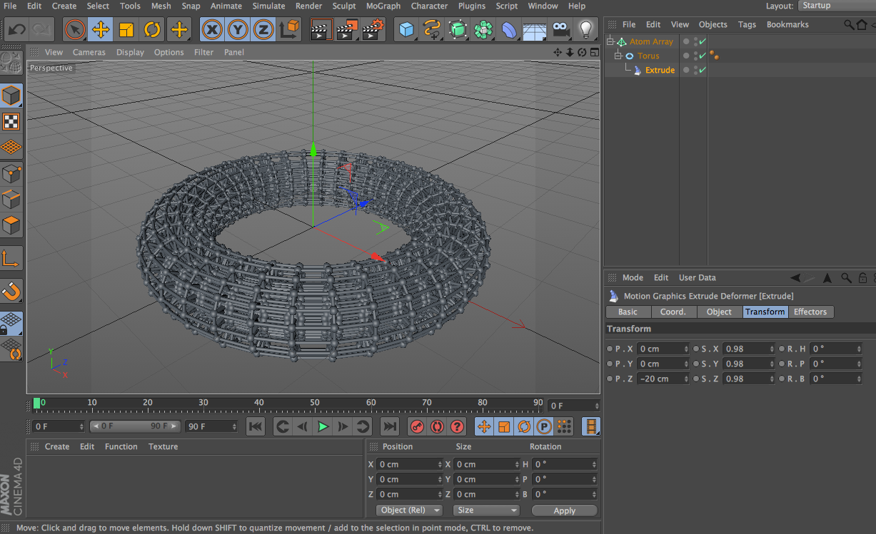 Creating a 3D Printable Torus Pendant With Cinema4D and Zbrush : 4 ...