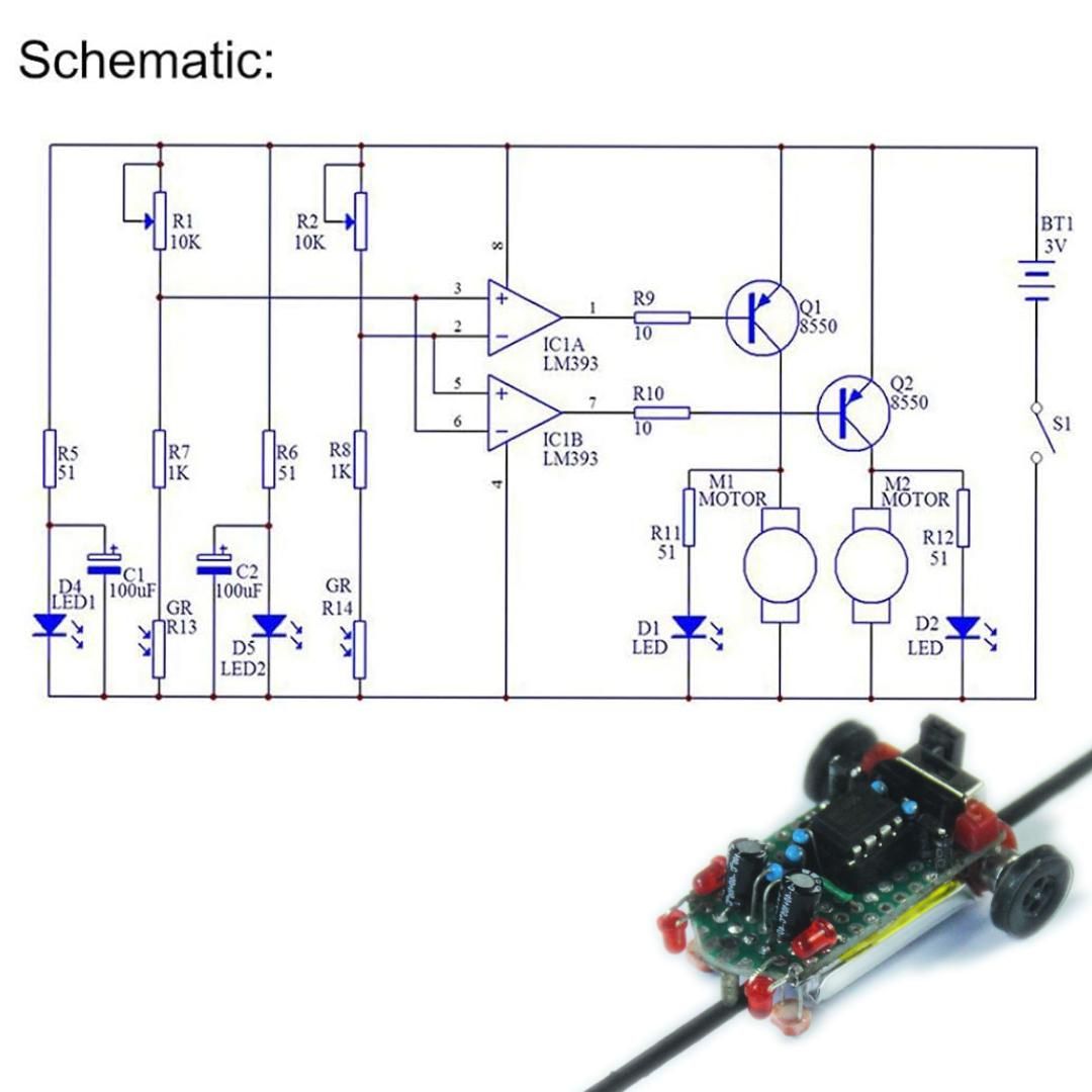 Make the Tiniest Line Follower Robot Without a Microcontroller : 10 ...