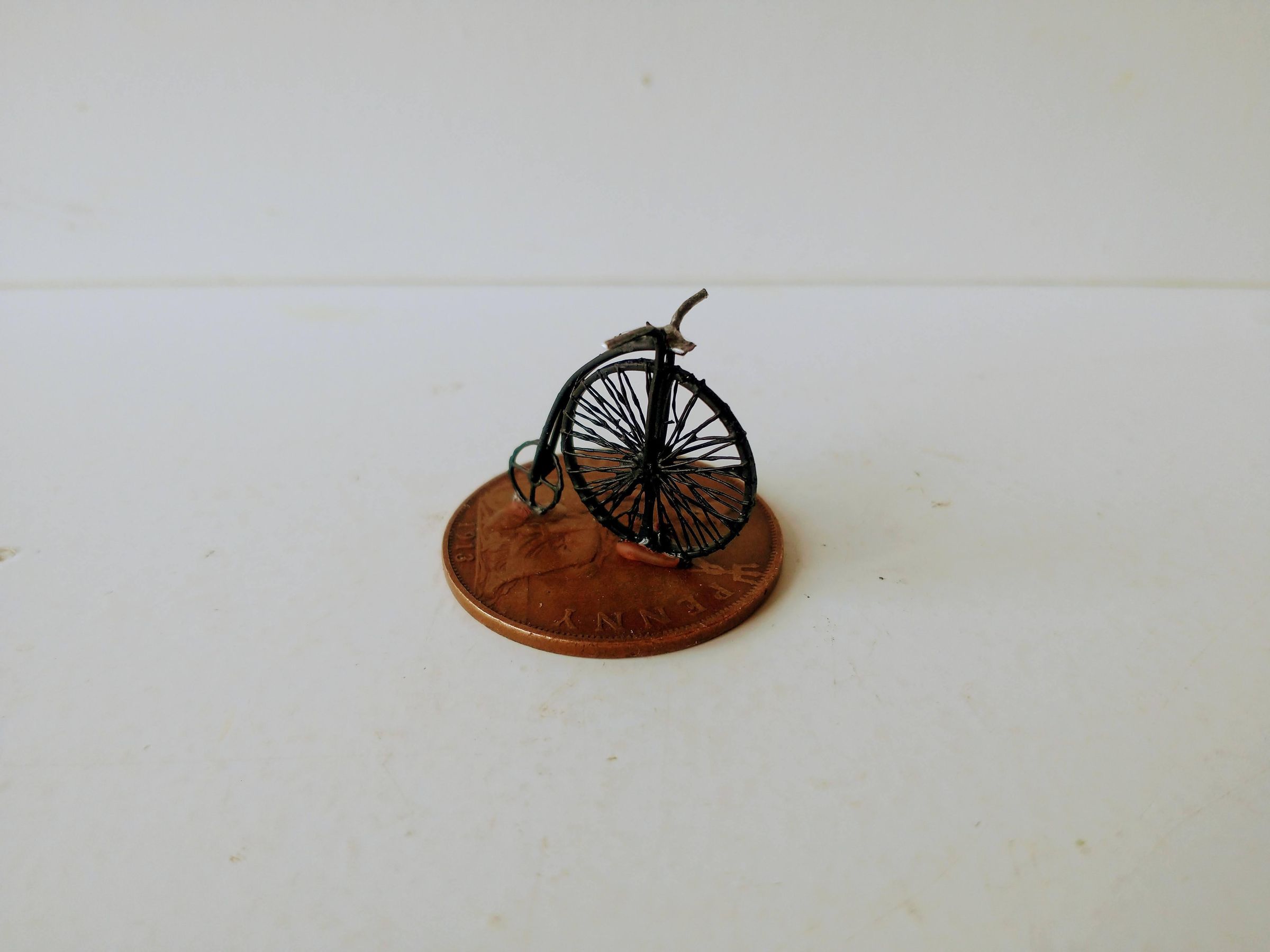 Tiny Penny Farthing Bicycle Made From Pocket Watch Gears - Small Enough ...