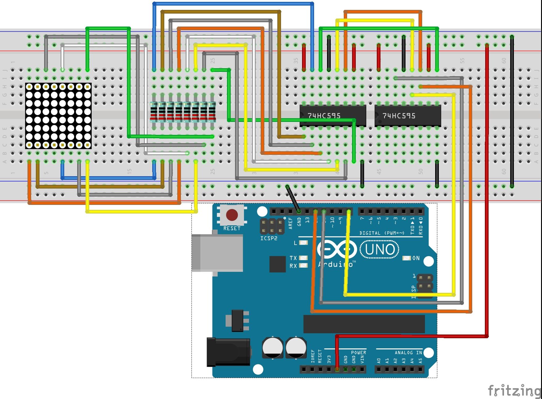 Dot Matrix LED Display Using Arduino Uno R3 : 6 Steps - Instructables