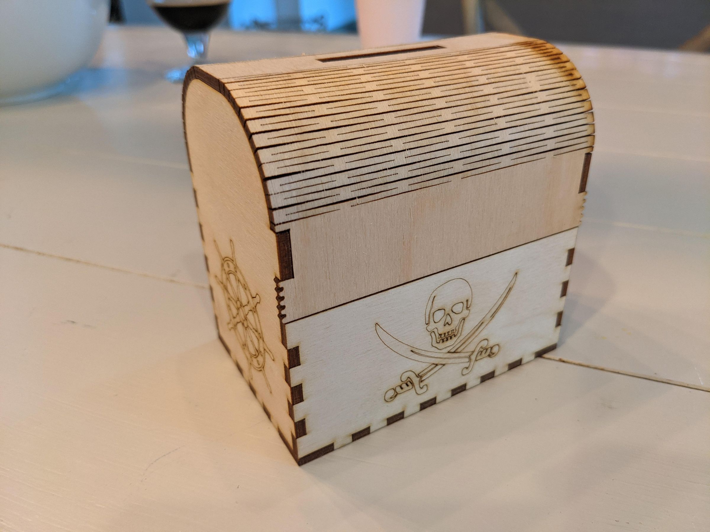 Laser Cut Treasure Chest Money Box : 9 Steps (with Pictures ...
