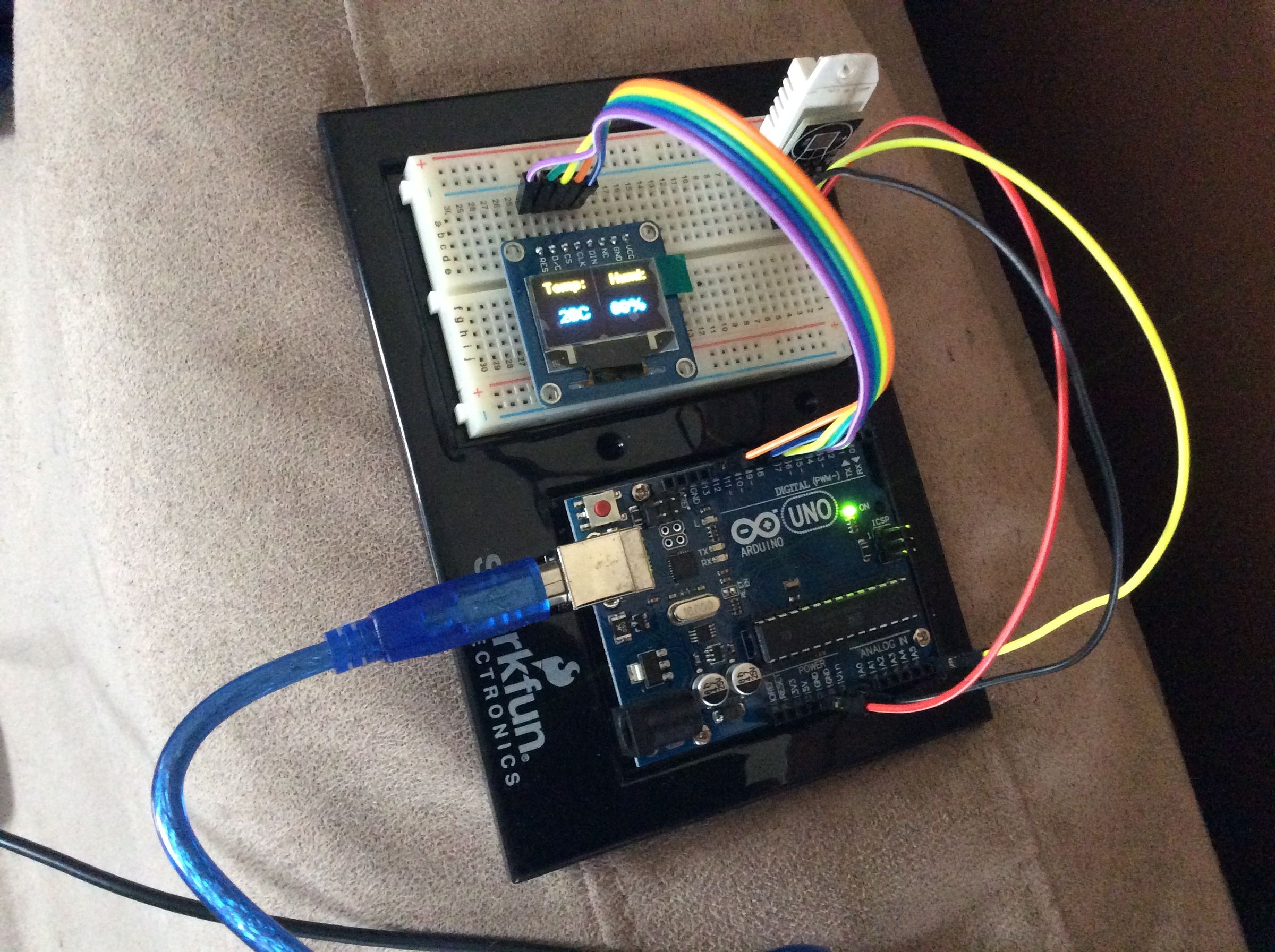 Arduino OLED Thermometer and Hygrometer With DHT11 for Beginners : 6 ...