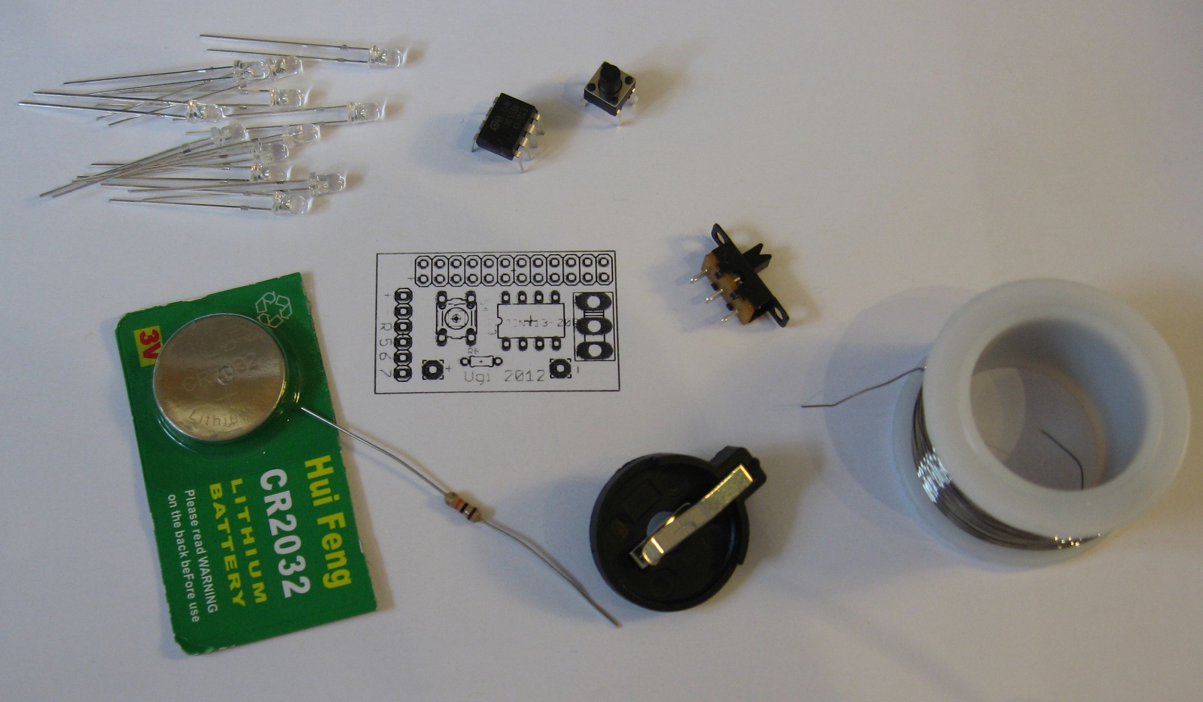 Tiny Wearable LED Kit - 12 PWM LEDs From a Reprogramable ATtiny85 : 8 ...