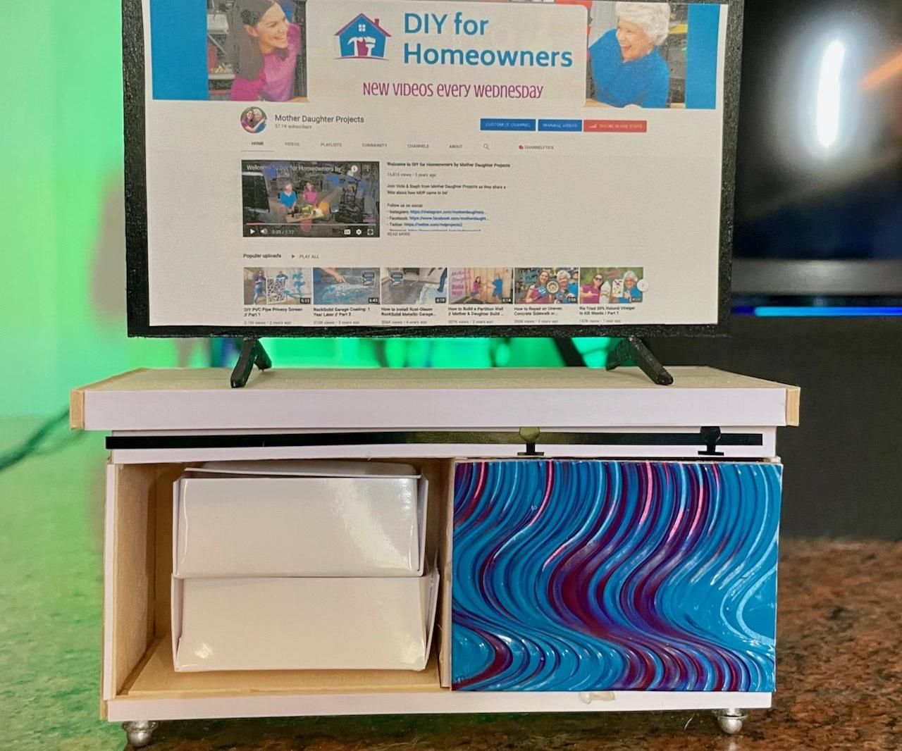 Miniature TV Stand Model : 4 Steps - Instructables