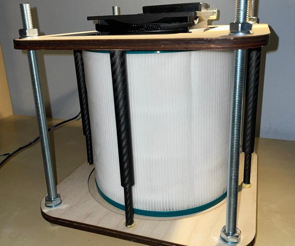 Adjustable Room Air Filter System for Different Sizes of Cylindrical ...