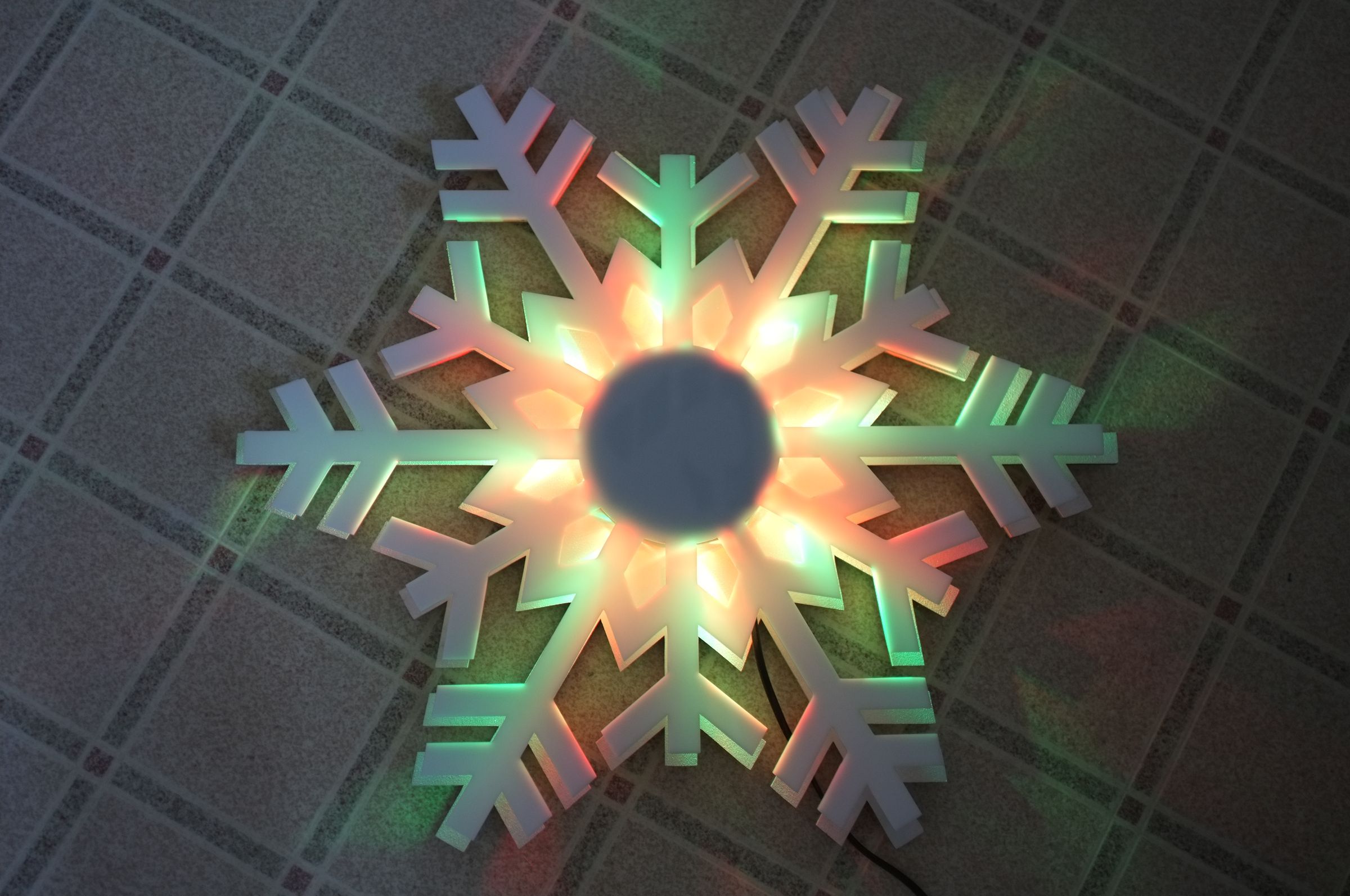 LED Snowflake Decoration From Cheap Effect Light : 5 Steps (with ...
