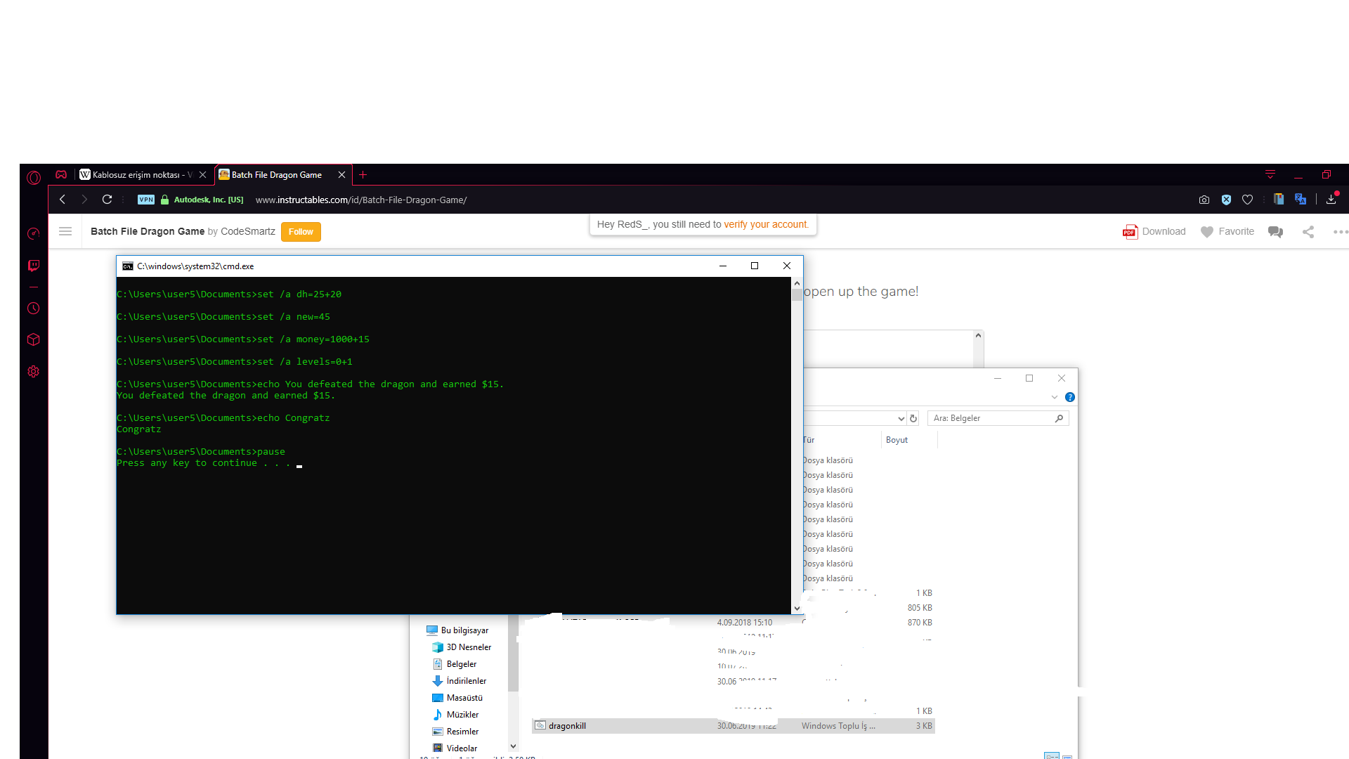 Batch File Dragon Game - Instructables
