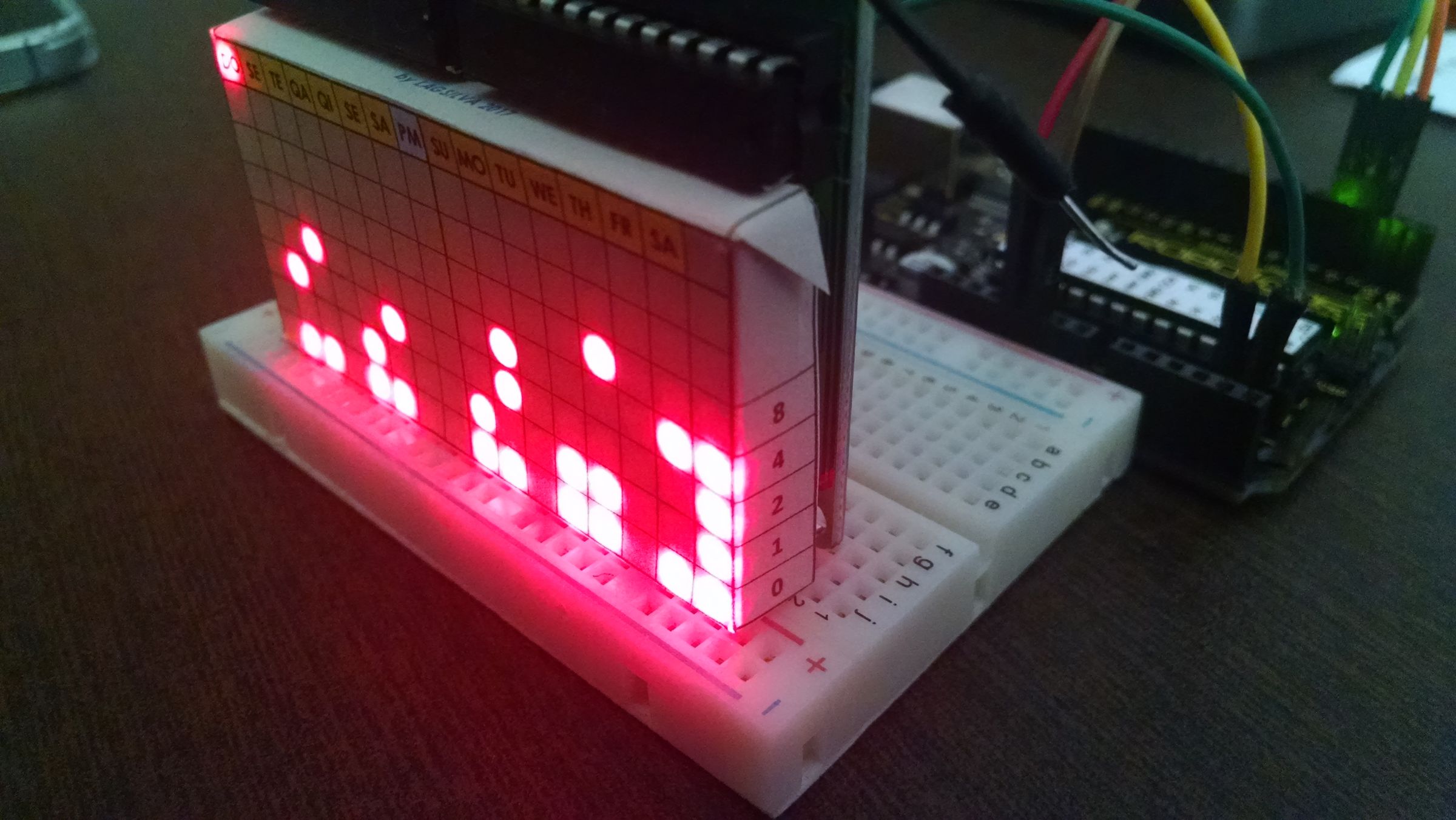Digital and Binary Clock With Two LED Matrix and RTC (with Pictures ...