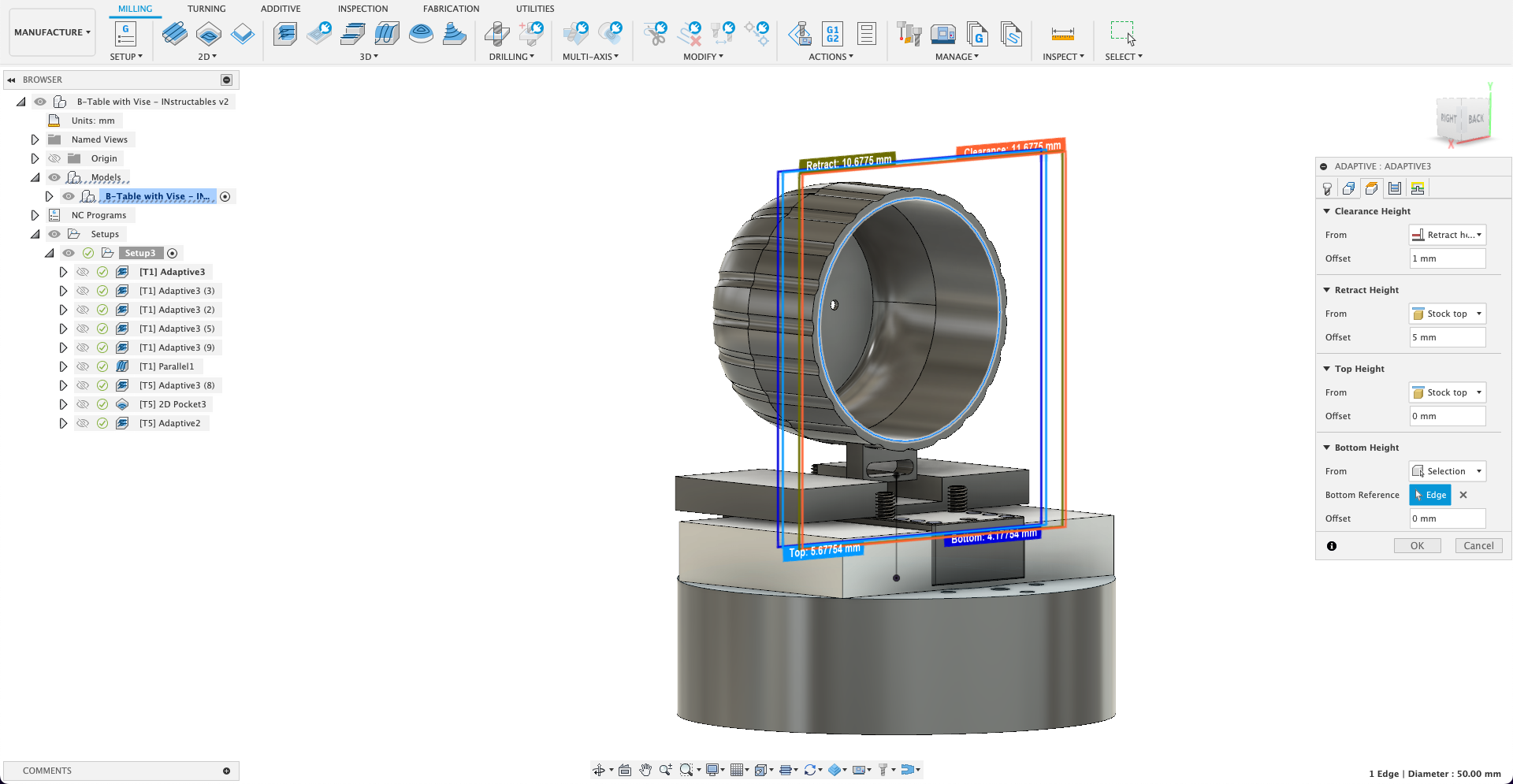 CNC Machined Mechanical Dial Using Fusion 360 Manufacturing : 18 Steps ...