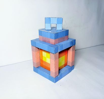 Minecraft Lantern Papercraft – Easy Cardstock Build : 7 Steps (with ...