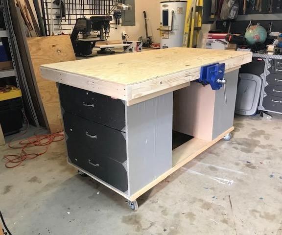 Rolling Workshop Workbench From Recycled Cabinets : 4 Steps (with Pictures) - Instructables