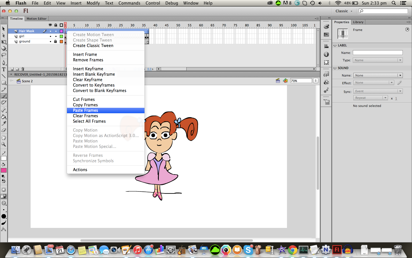 How to Create Unmoving Plaid ('Chowder Style') Animation in Flash CS6 ...