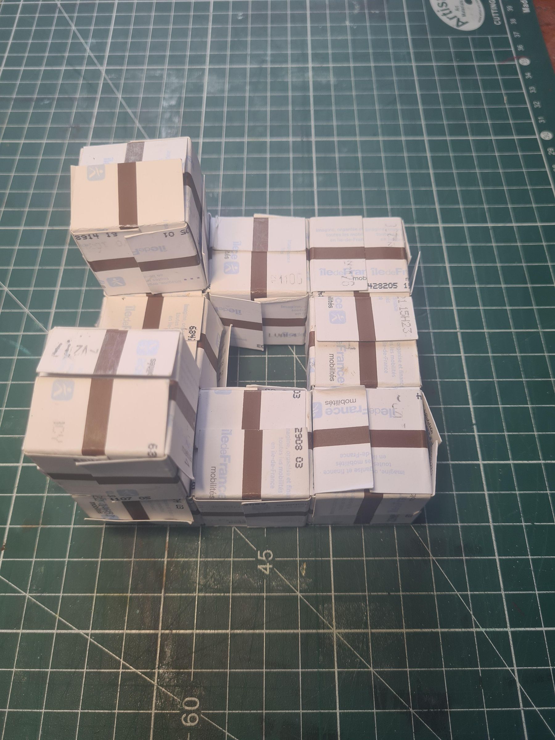 Menger's Cube Cardboard Lampshade Made From Metro Tickets : 9 Steps ...