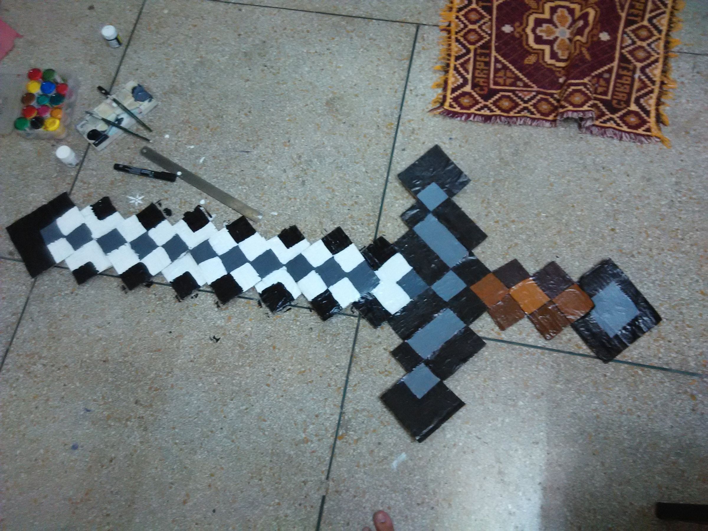 LIFE SIZE MINECRAFT SWORD WALL PIECE. : 10 Steps (with Pictures ...