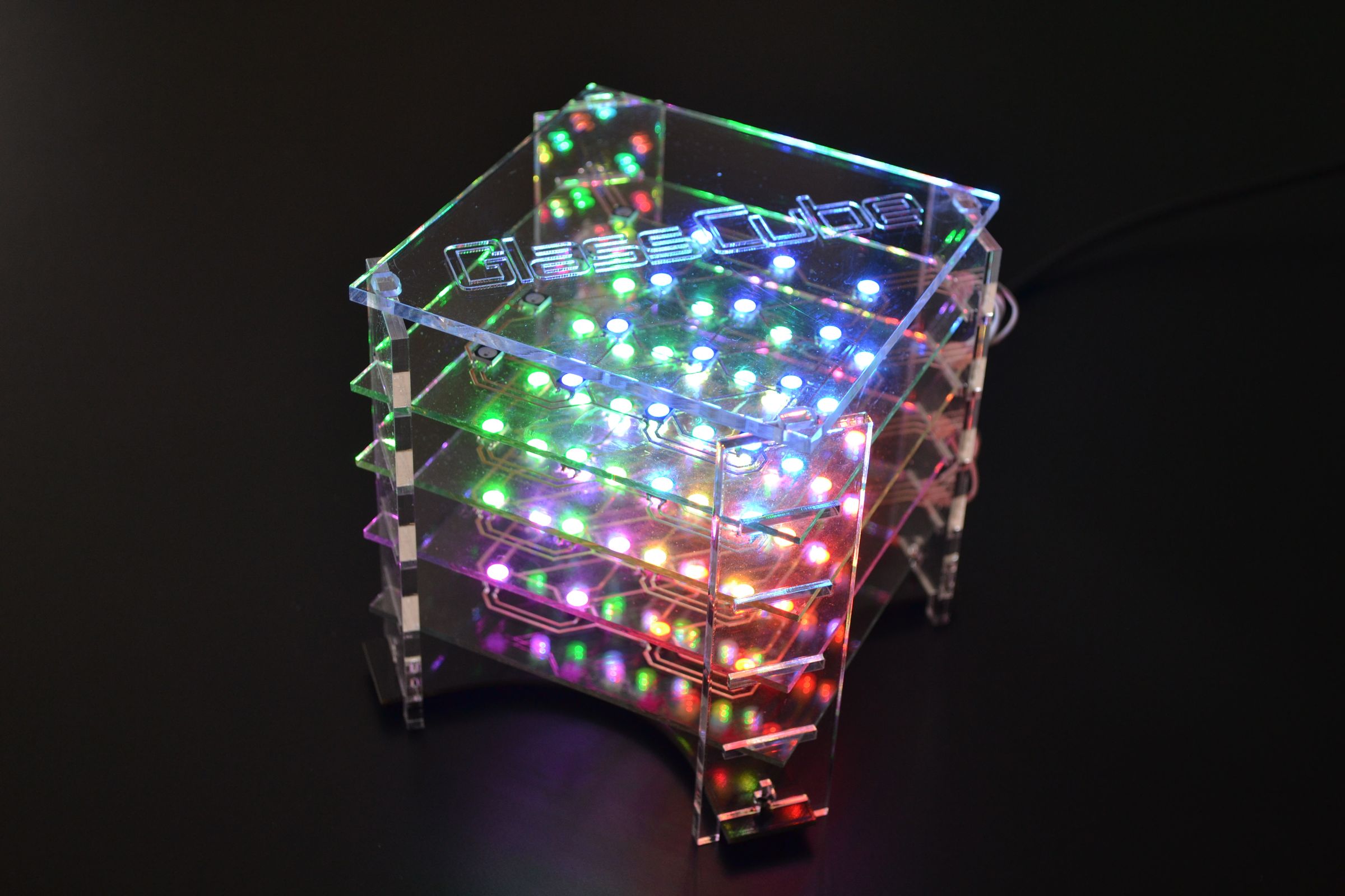 GlassCube - 4x4x4 LED Cube on Glass PCBs : 11 Steps (with Pictures ...