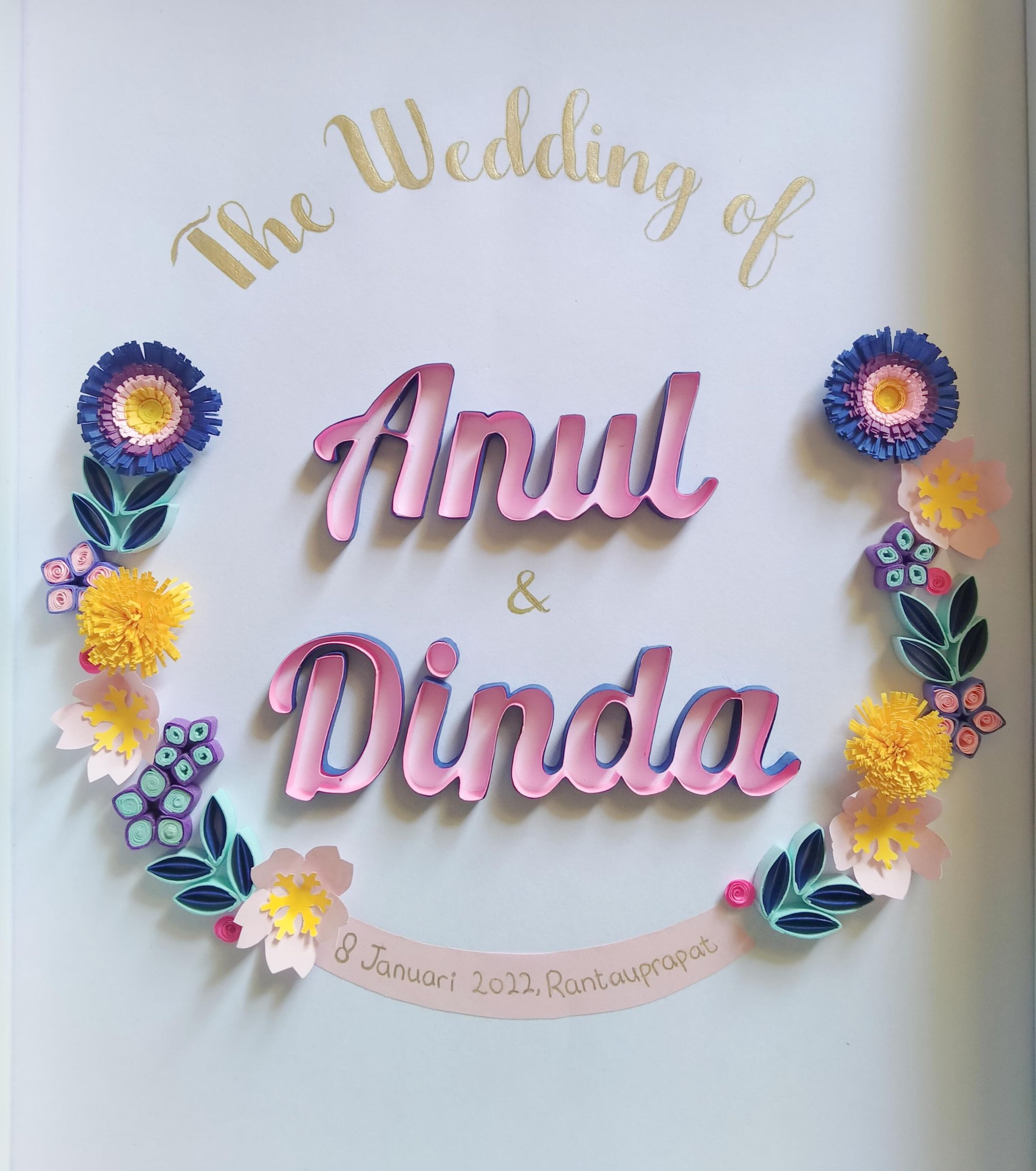 Paper Quilling Typography | Dual Colors Outline : 5 Steps (with ...