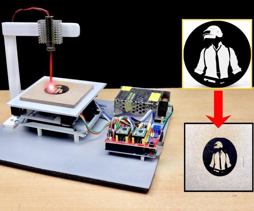 How to Make a DIY CNC Laser Engraver at Home : 6 Steps (with Pictures ...