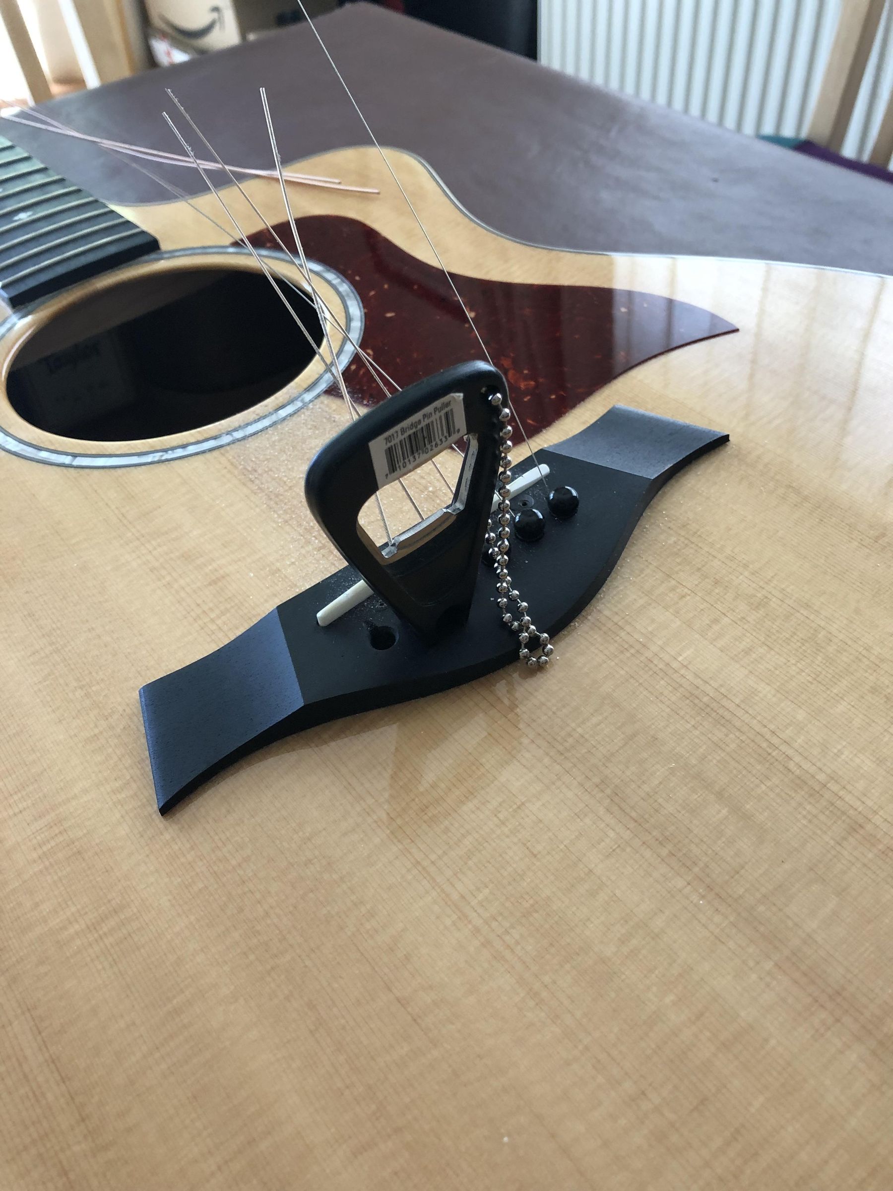 Re- Stringing a Taylor Electro Acoustic Guitar and Locking the Strings ...