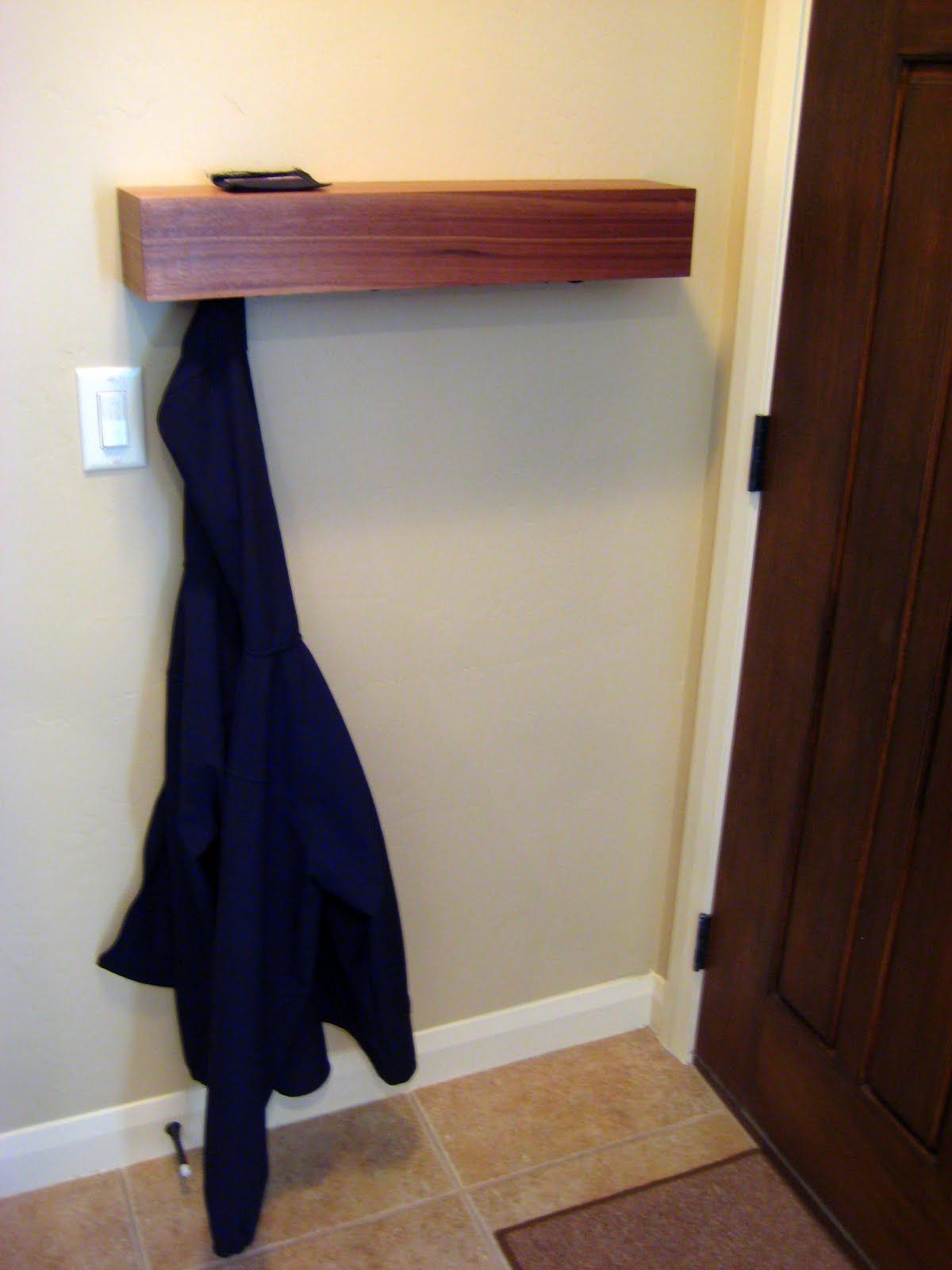 Behind the Door Coat Hanger/Shelf - Instructables