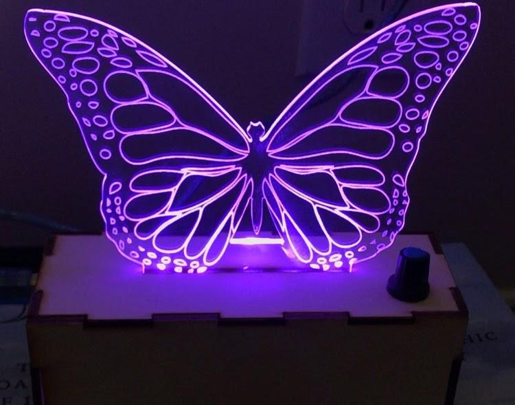 Enchanting Flutter: Multicolor LED Edge-Lit Butterfly : 6 Steps (with ...