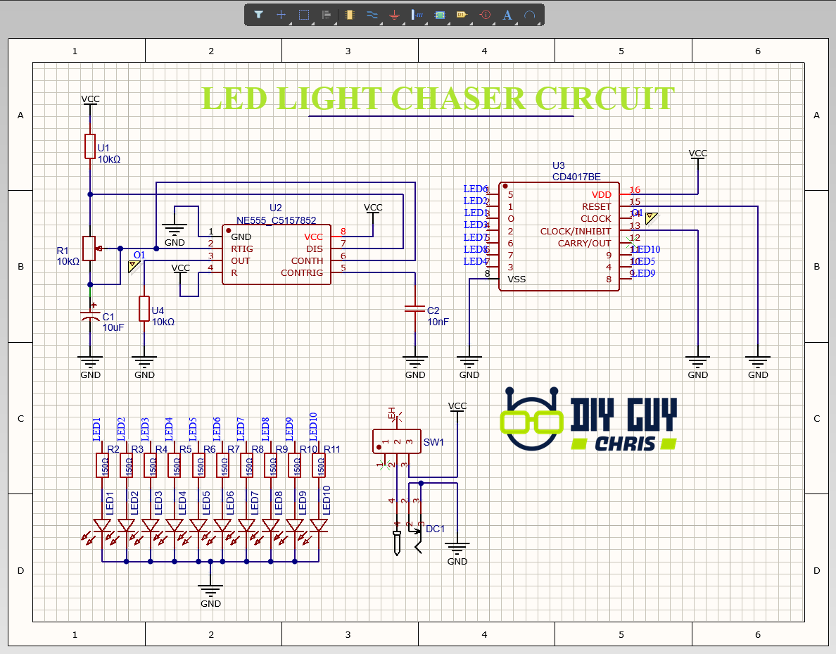 DIY LED Light Chaser Circuit: Create Mesmerizing Light Animations : 6 ...