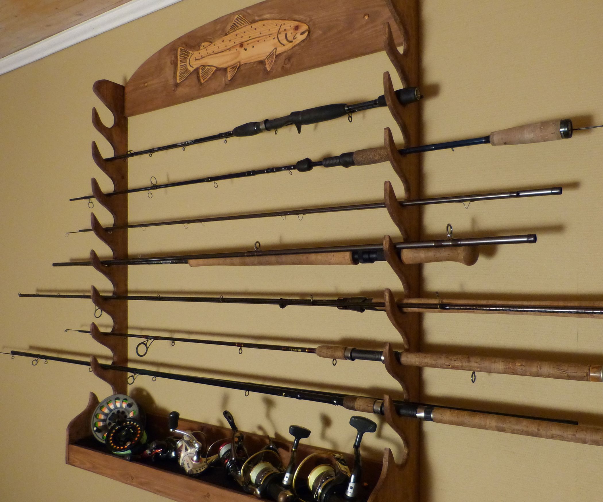 DIY Fishing Rod Storage Rack , Wallmounted : 15 Steps (with Pictures ...