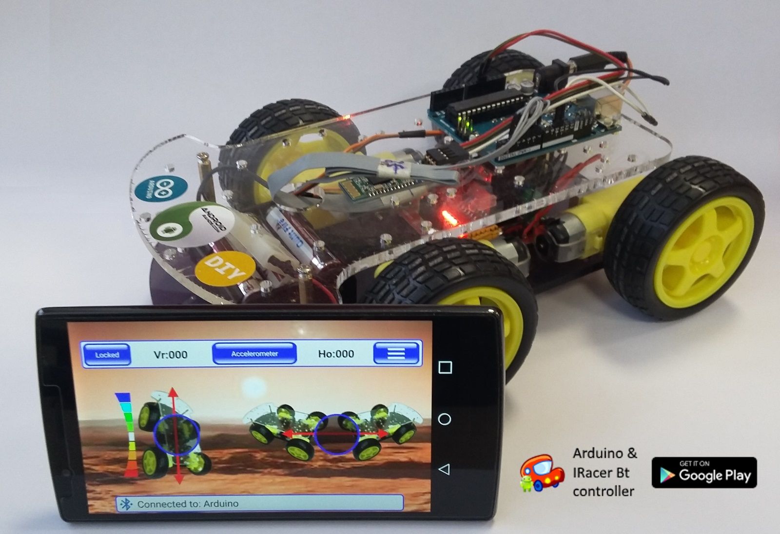 Arduino 4WD Rover Bluetooth Controlled by Android Phone/tablet : 5 ...