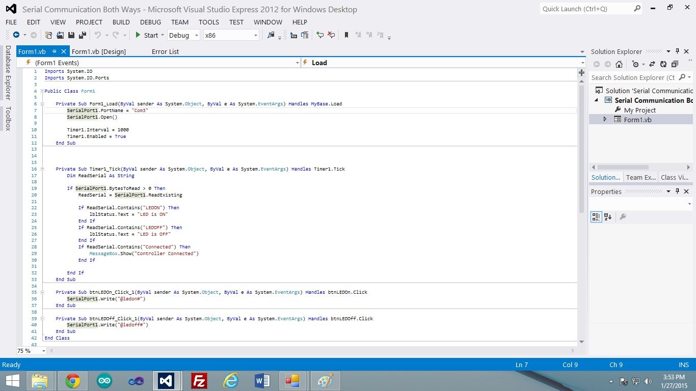 Communicating With Arduino Micro Controller and Computer by Usb With a ...