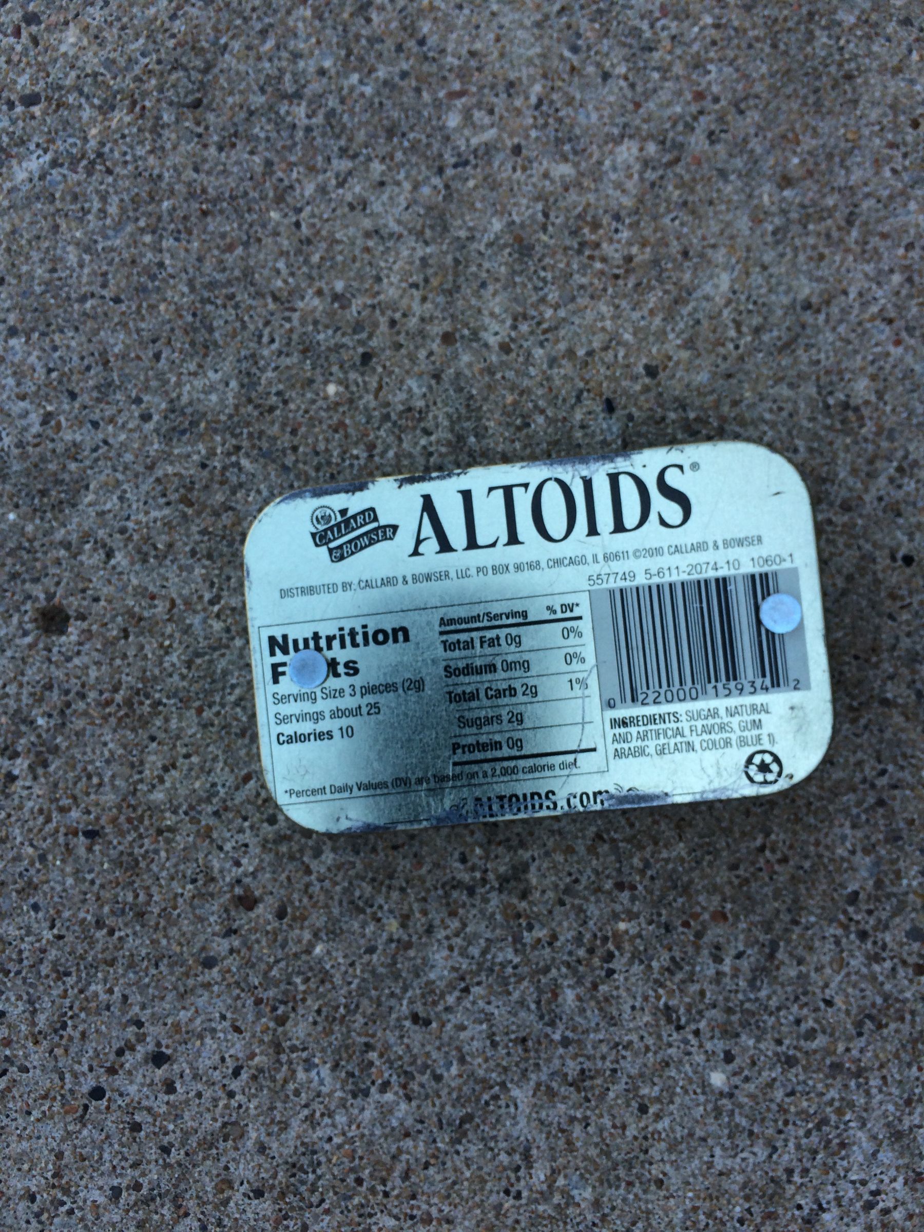 Altoids Mints Barcode