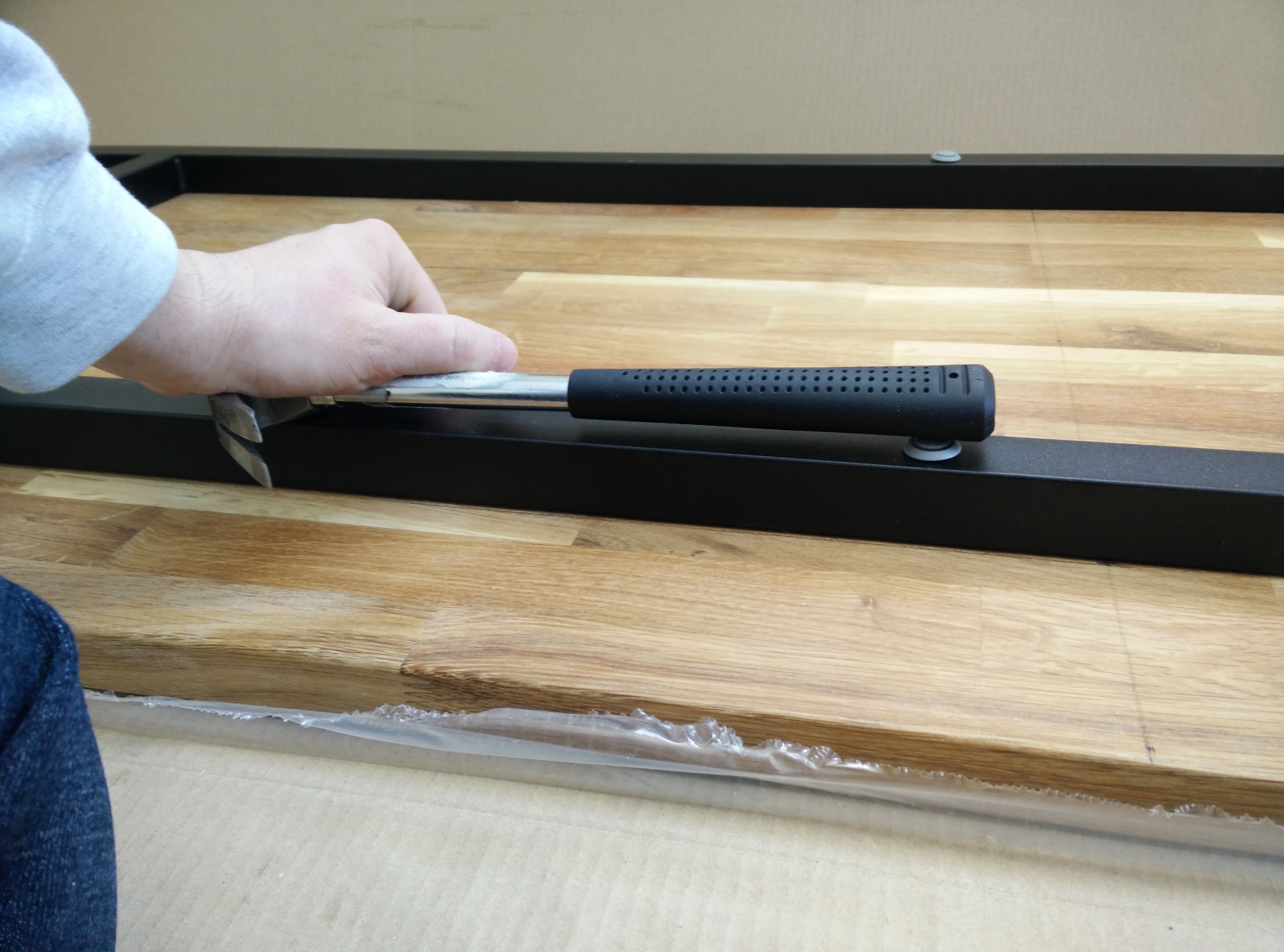 Butcher Block Countertop Table (IKEA Hack) : 4 Steps (with Pictures ...