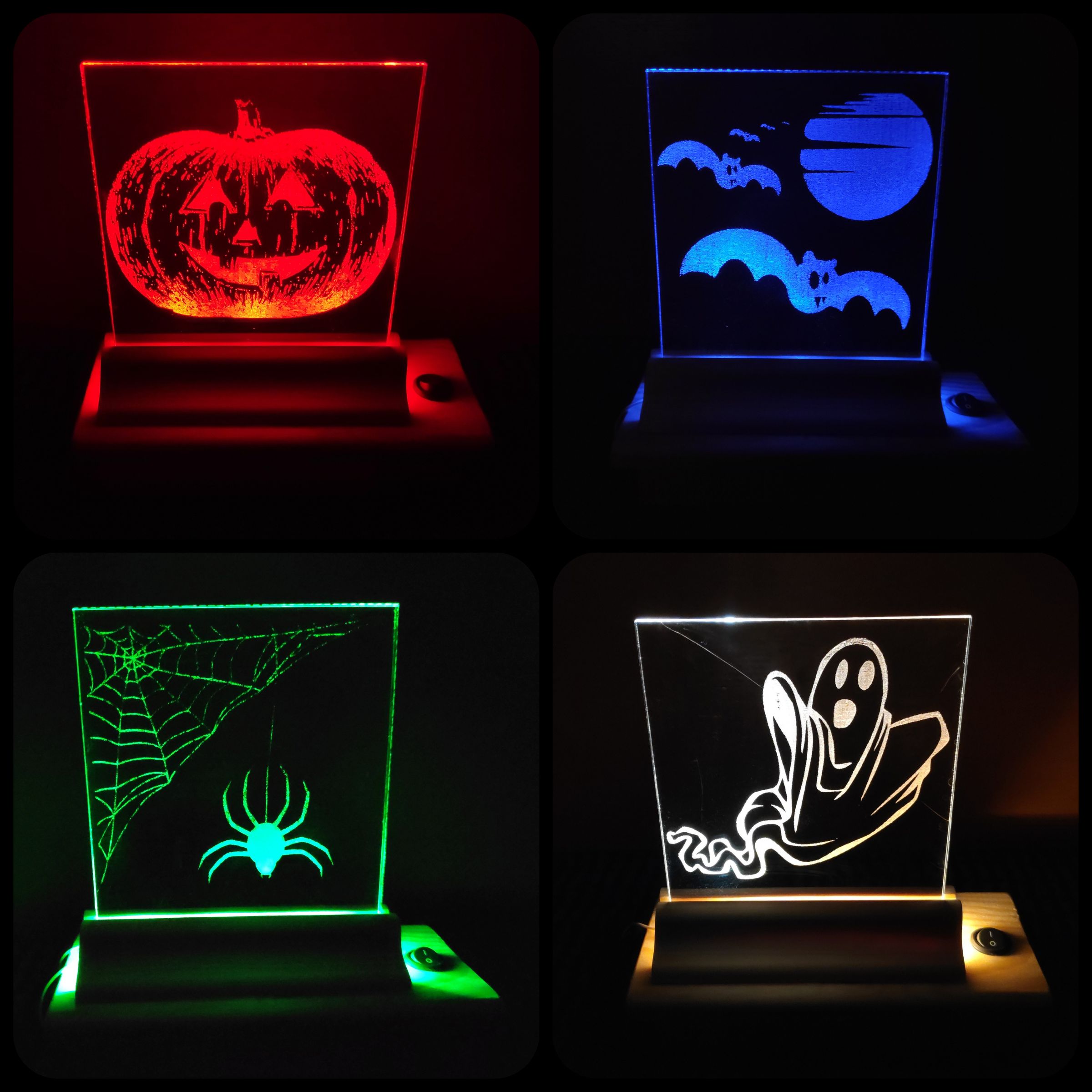Laser Engraved Halloween Lamp (simple and Cheap!) : 8 Steps (with ...