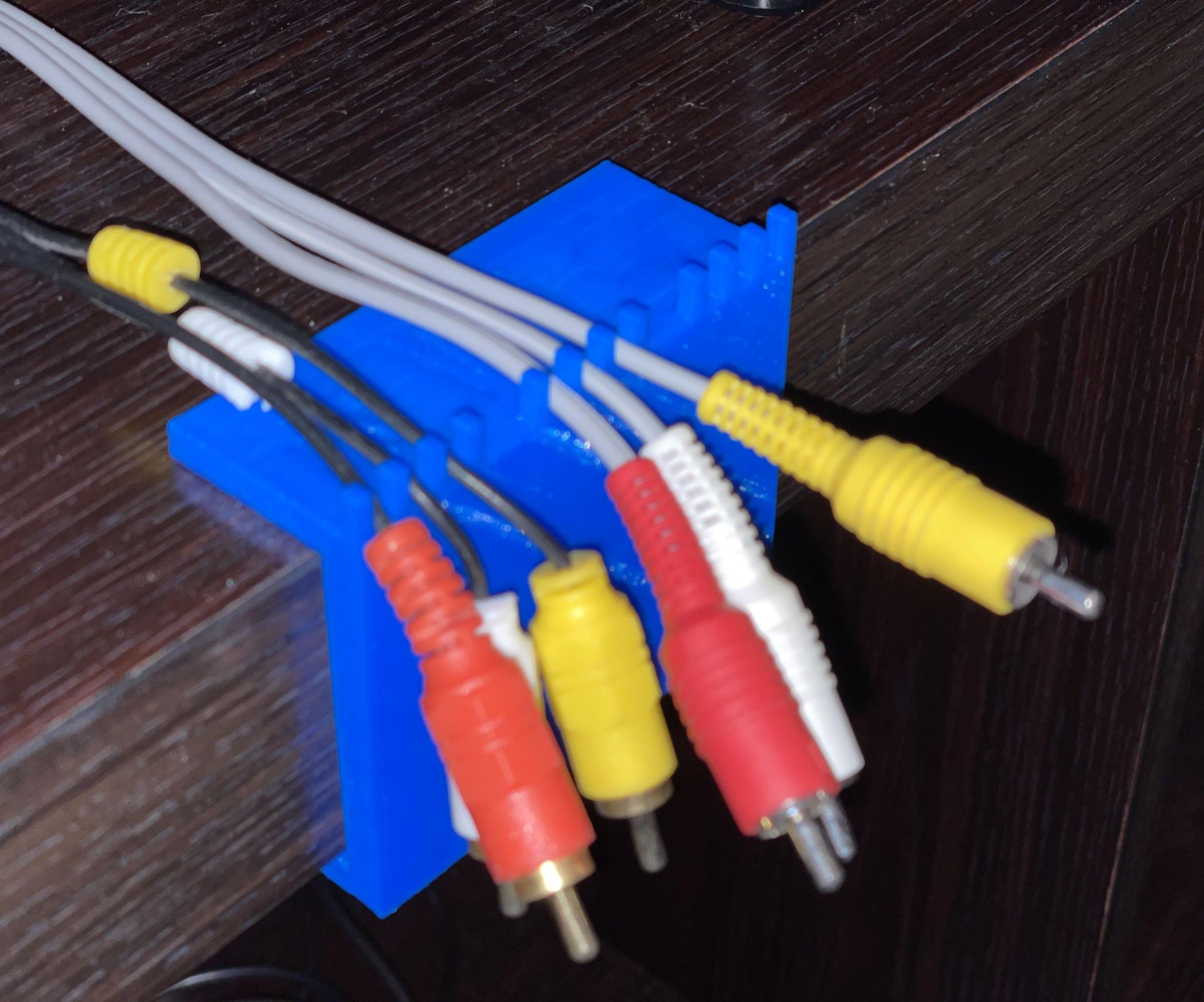 AV Cable Holder (for Shelves or Tables) : 3 Steps - Instructables