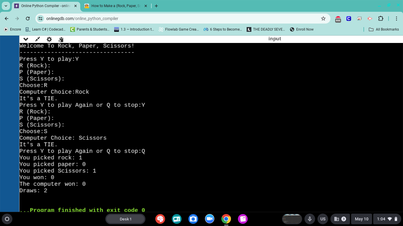 How To Make A (rock, Paper, Scissors) Game Using Python Coding! : 7 