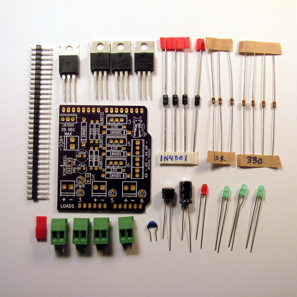 Building and Using a MOSFET Shield for Arduino : 9 Steps - Instructables