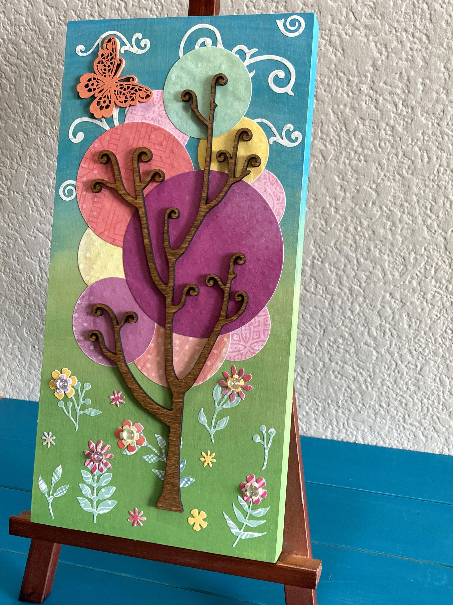 Mixed Media Summer Circle Tree Art : 15 Steps (with Pictures ...