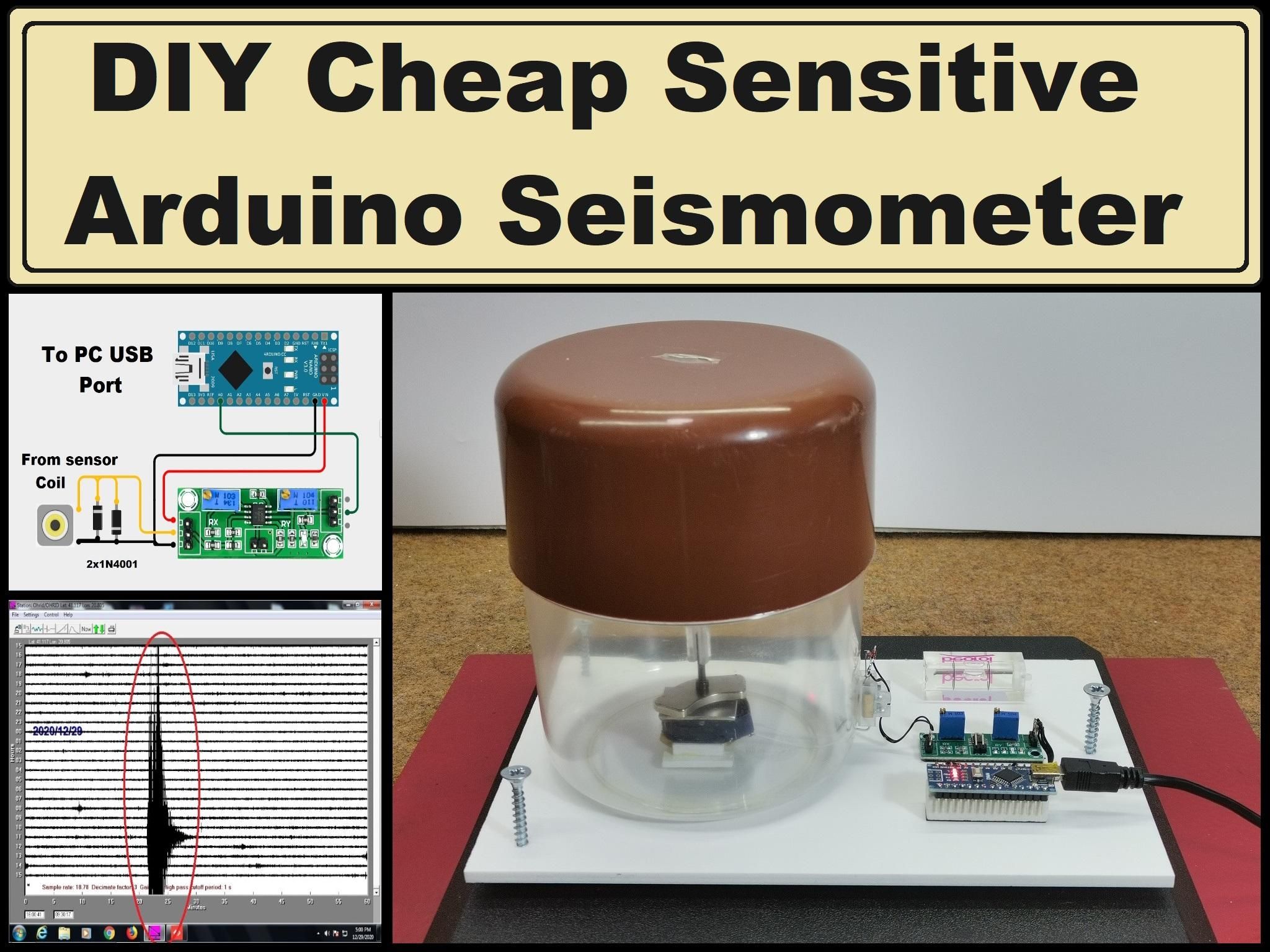 DIY Extremly Sensitive and Cheap Arduino Seismometer : 4 Steps ...