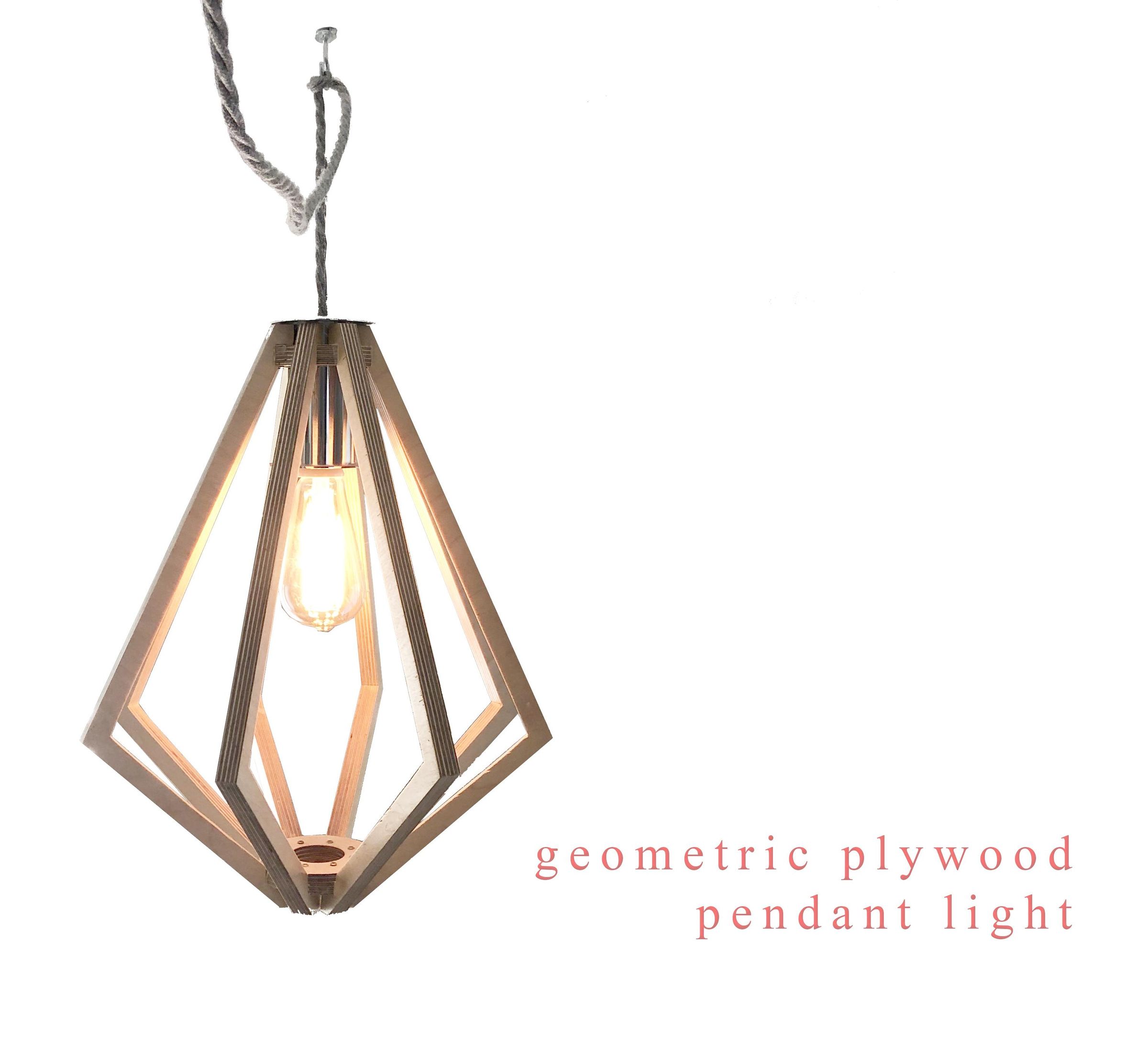 Geometric Plywood Pendant Light : 5 Steps (with Pictures) - Instructables