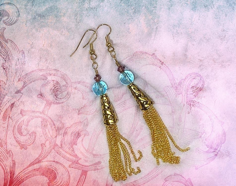 Boho Chain Tassel Earrings With Beads : 6 Steps (with Pictures ...