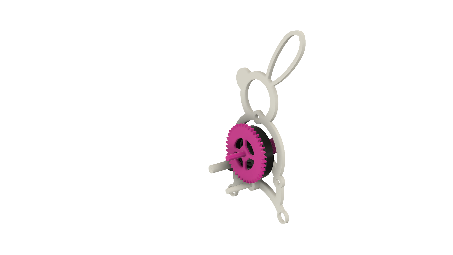 Windup Bunny 2 With a PLA Spring Motor and Floating Pinion Drive : 5 ...