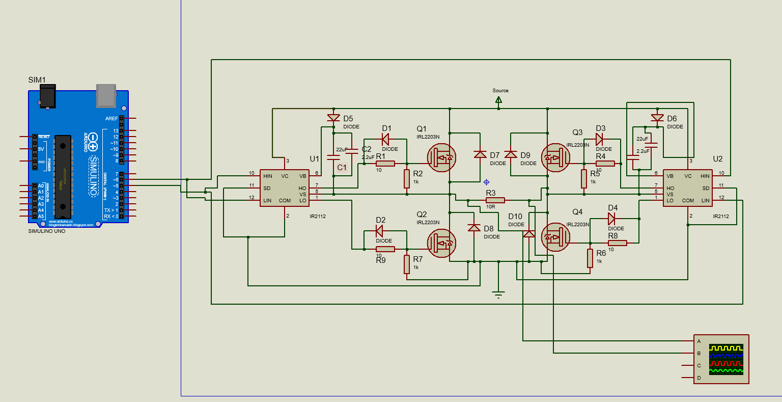 H-Bridge (Quasi-Square Wave Inverter) : 6 Steps (with Pictures ...
