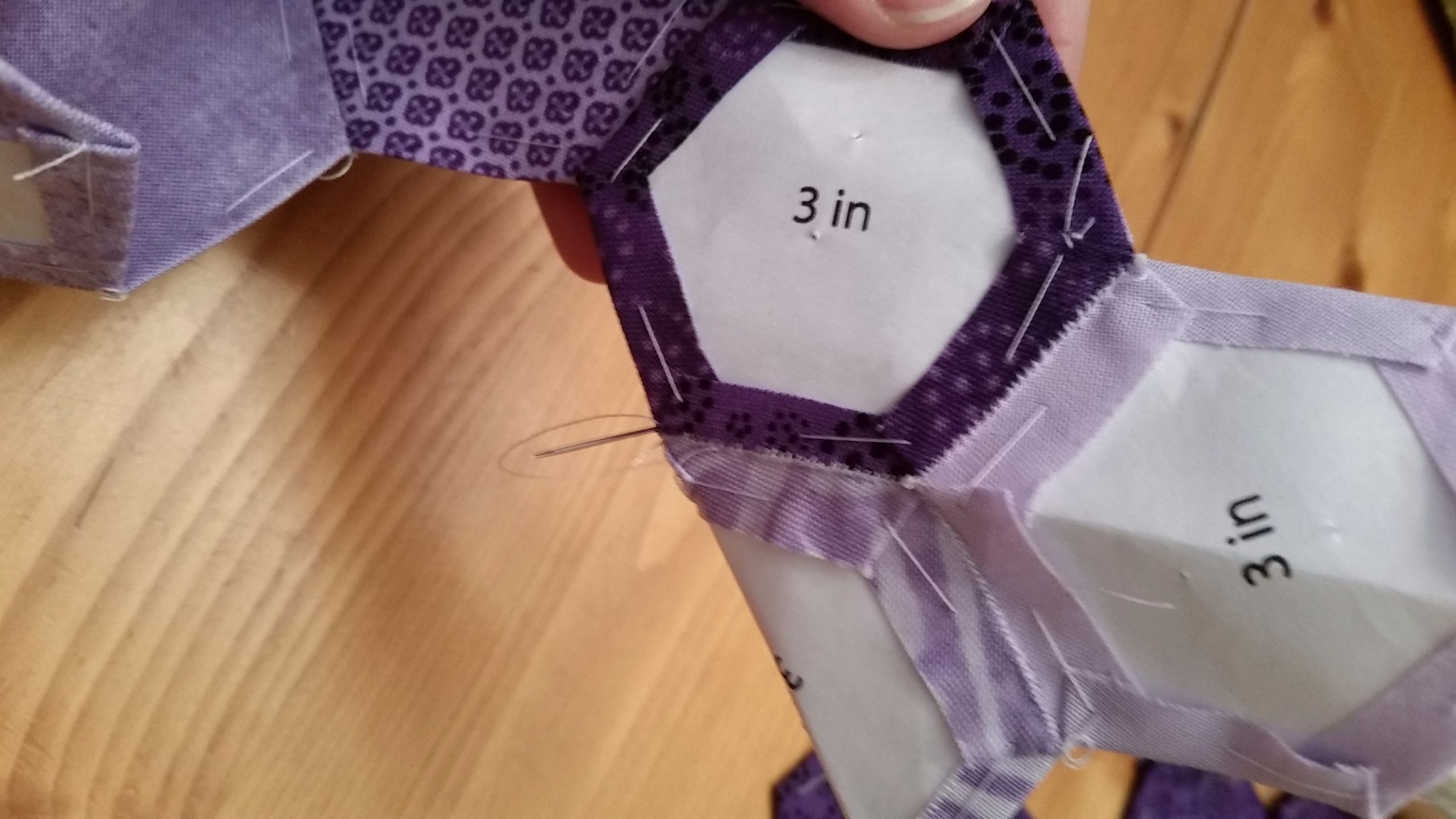 Hexagon English Paper Hand Piecing : 8 Steps (with Pictures ...