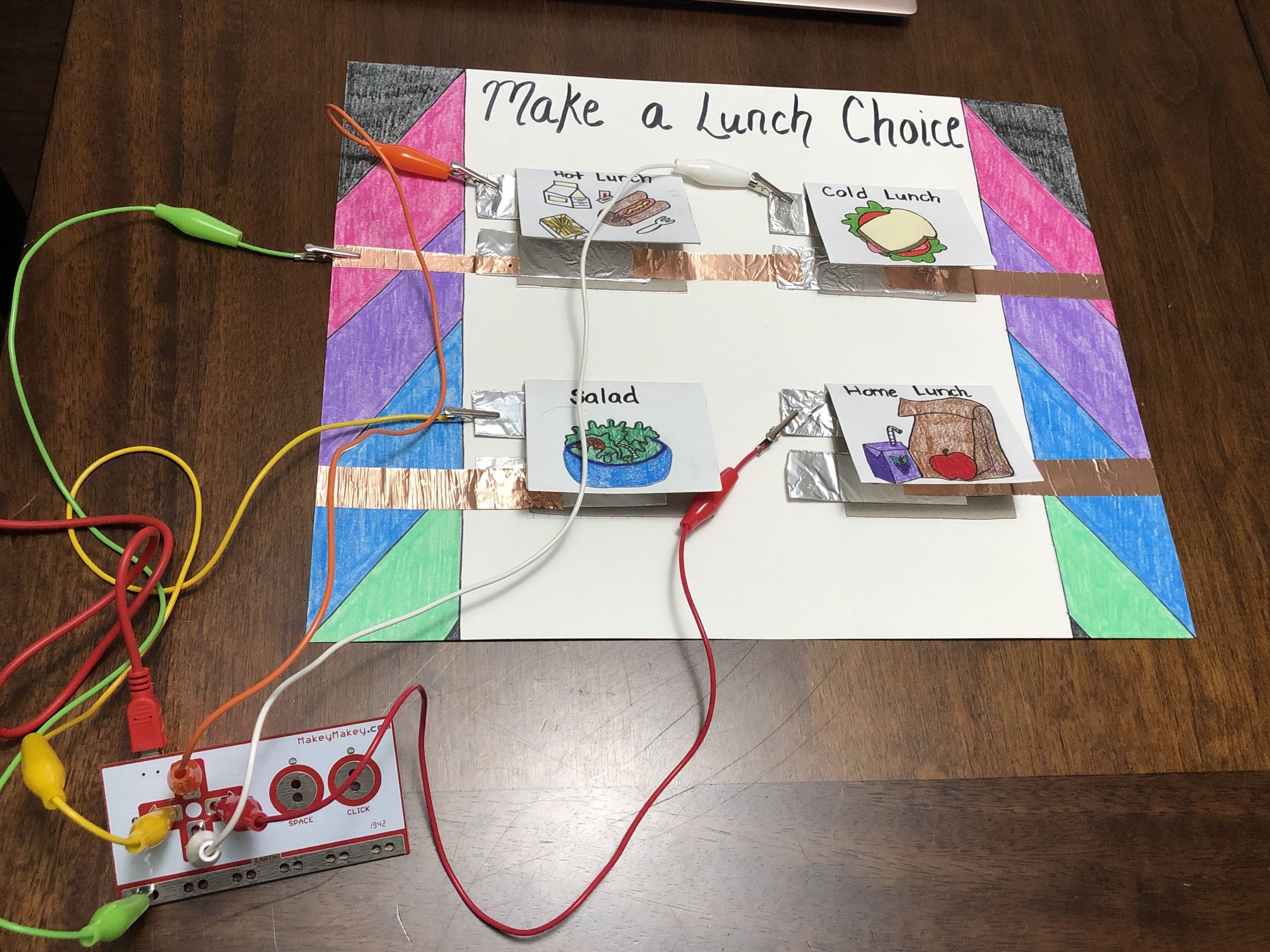 Makey Makey Lunch Choices : 6 Steps (with Pictures) - Instructables