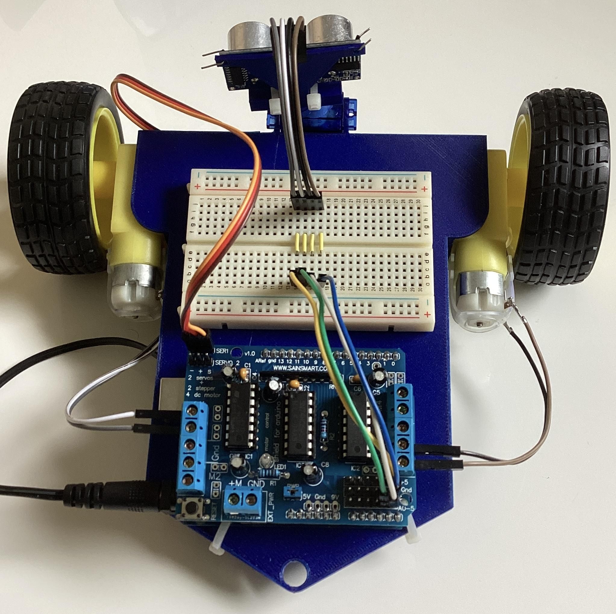 Arduino Ground Rover With Adafruit Motor Shield V1 and Servo Sonar ...