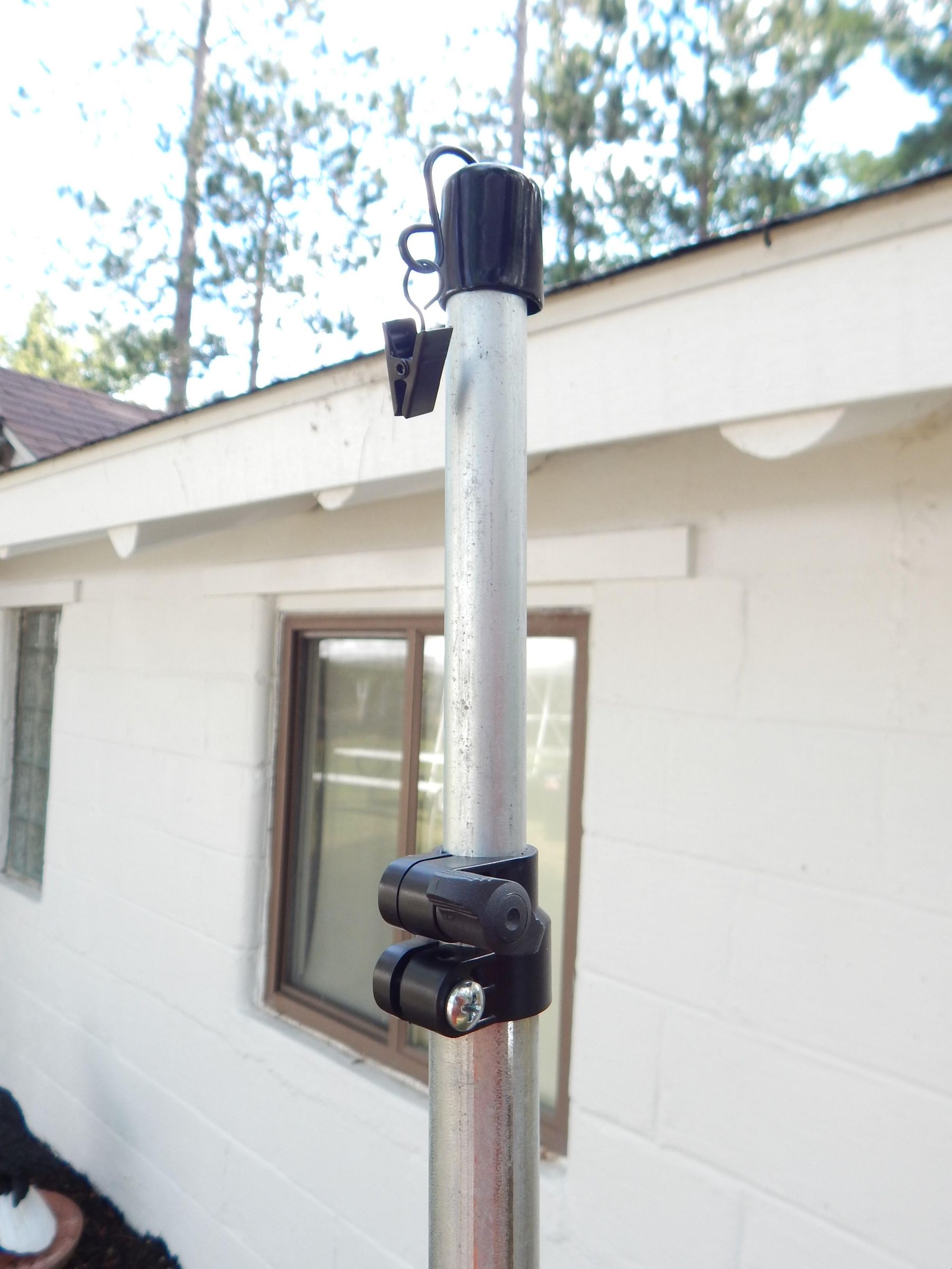 Homemade Adjustable Poles for Backyard String Lights : 5 Steps ...