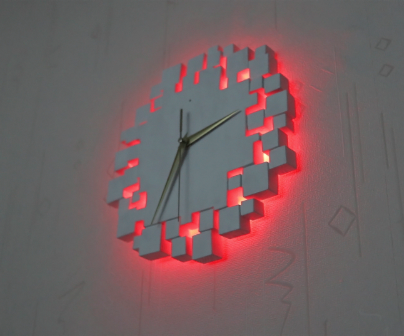 DIY Exploding Wall Clock With Motion Lighting : 20 Steps (with Pictures ...