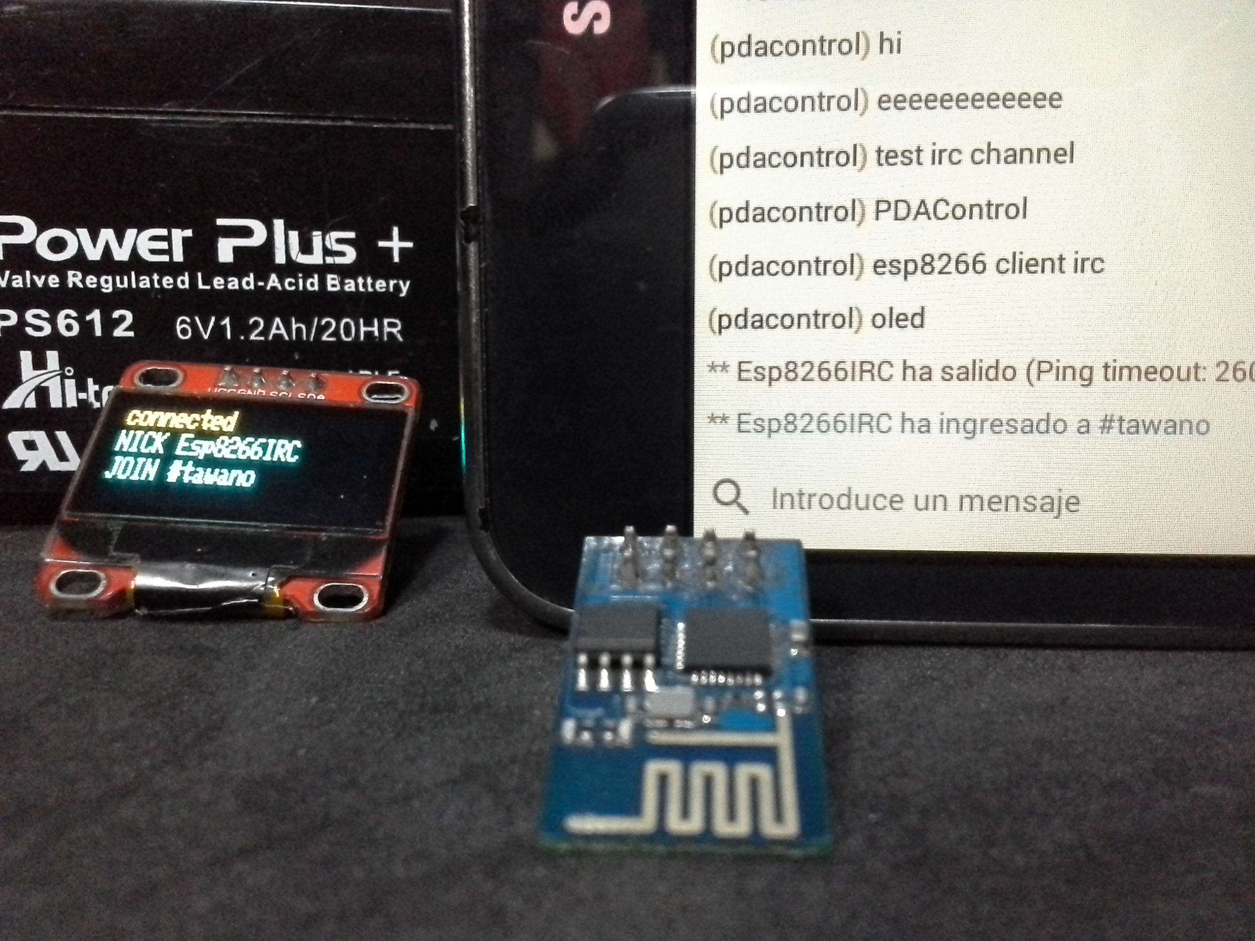 ESP8266 + Display Oled I2c Client IRC Chat Control : 3 Steps ...
