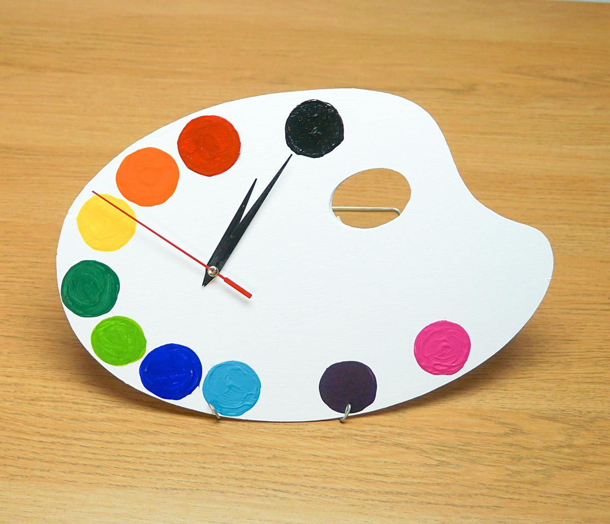 DIY Paint Palette Clock | Simple & Fun Art Themed Project : 8 Steps ...