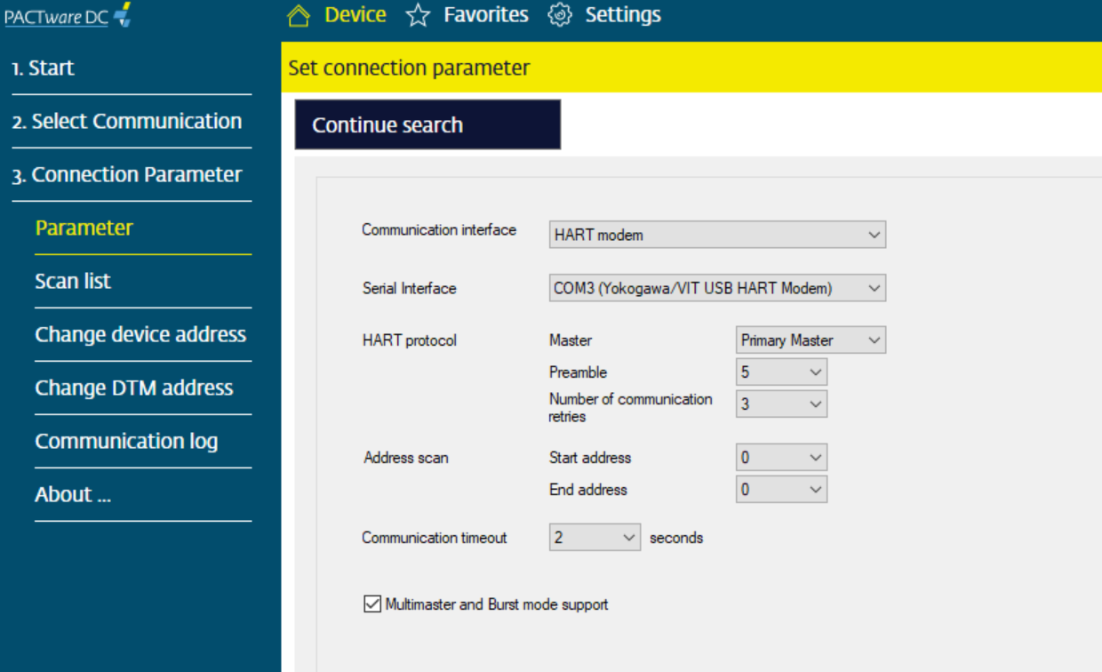 PACTware With SM100-C(III) HART Modem - Configuration for PACTware ...